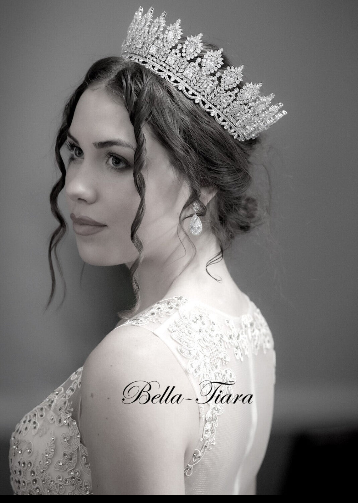 Queen Athena - Crown Crystal Wedding tiara – Bella-Tiara